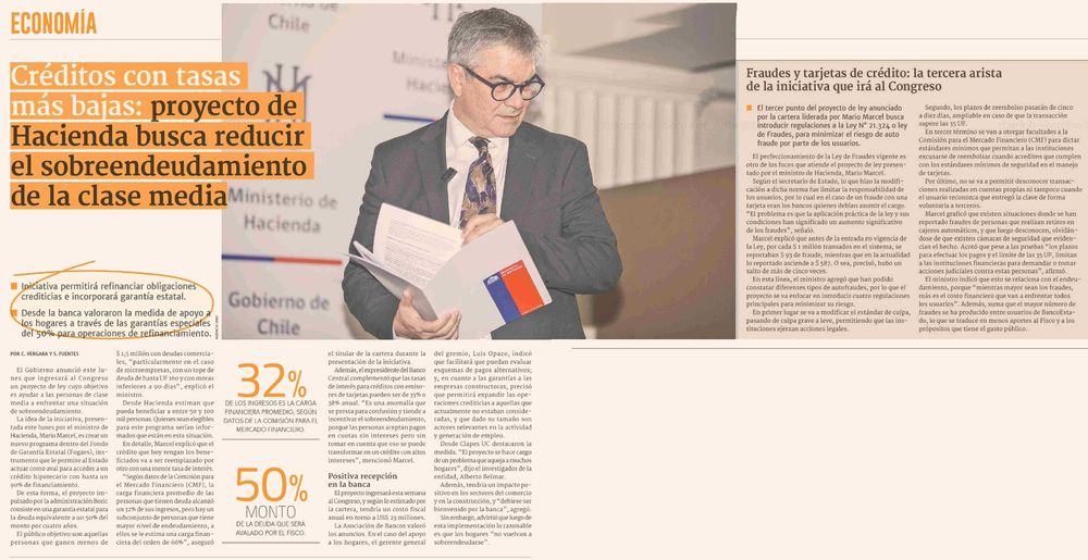 Clapes UC | Créditos con tasas más bajas: proyecto de Hacienda busca ...